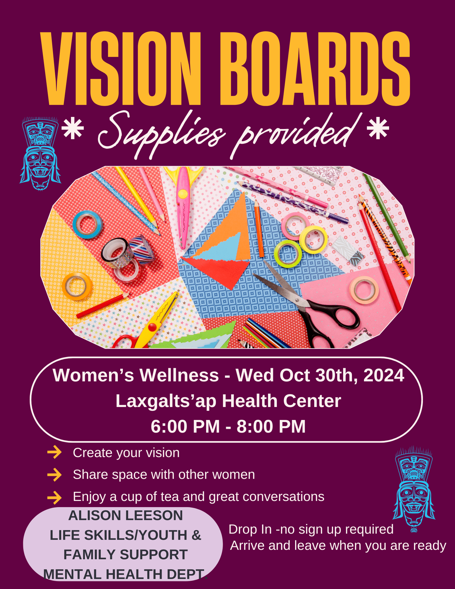 Women’s Wellness – Vision Boards – Nisga'a Valley Health Authority